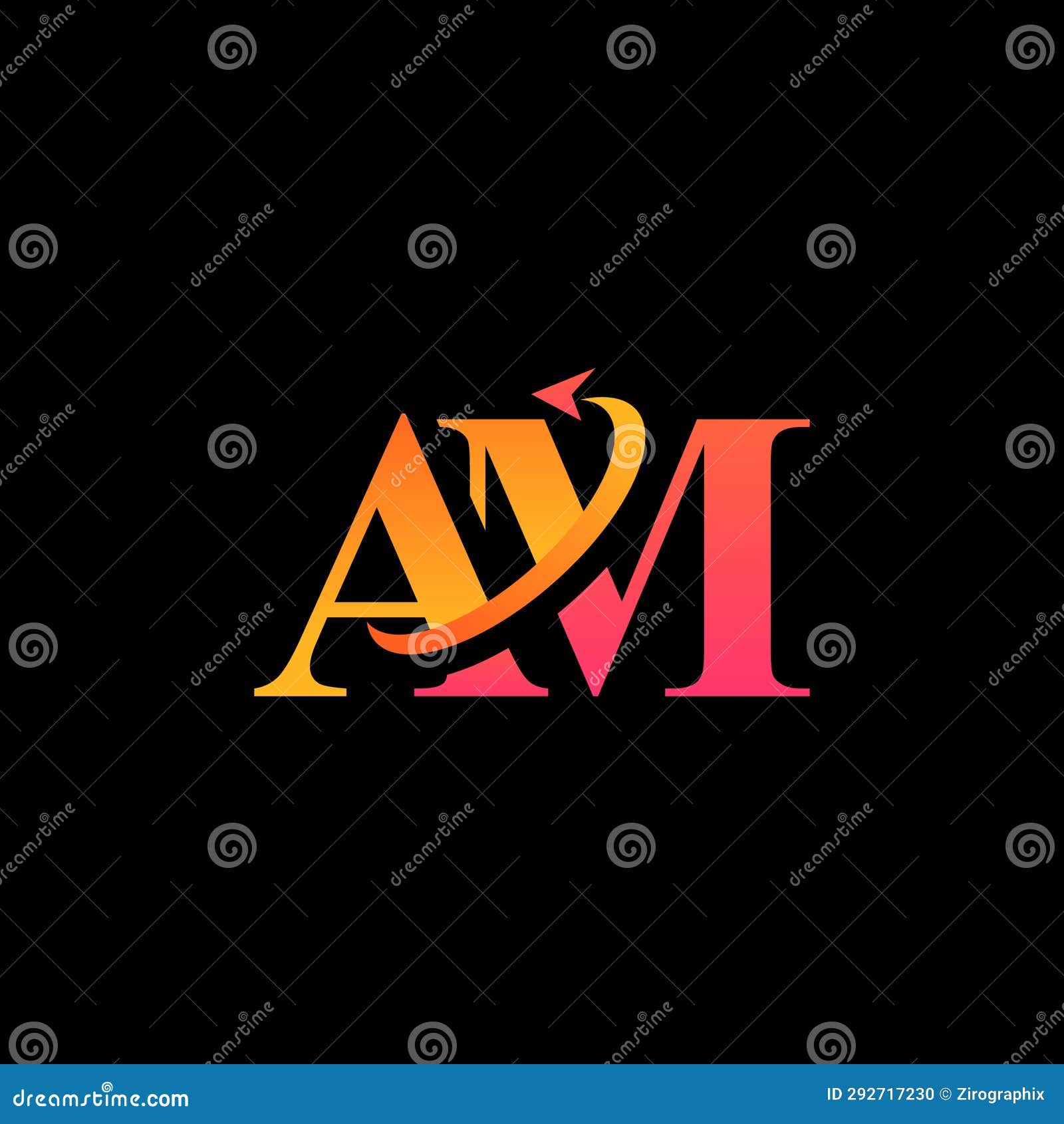 Am Aerospace Creative Logo Design Stock Illustration - Illustration of ...