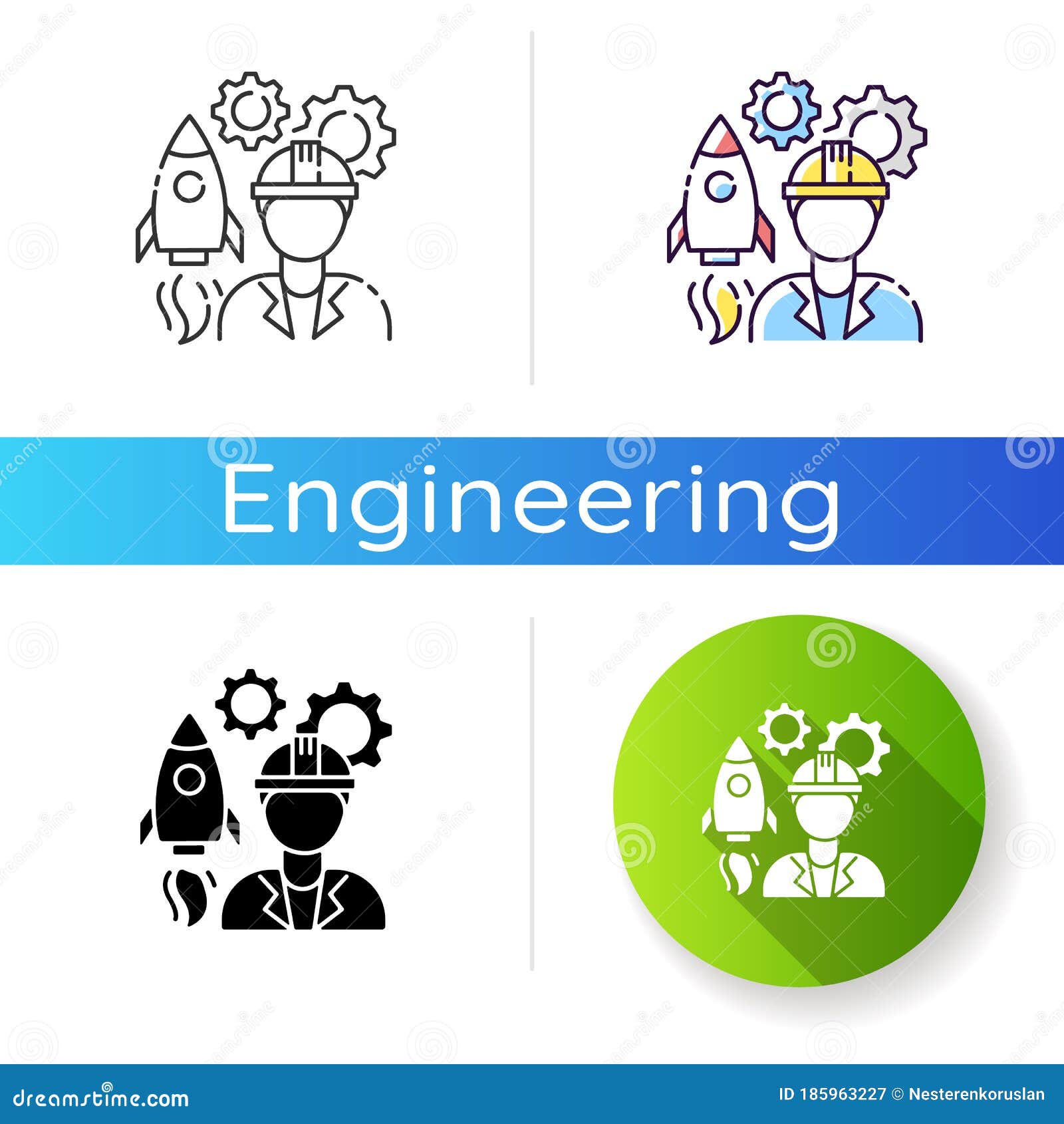 Aerospace engineer icon stock vector. Illustration of mechanical ...