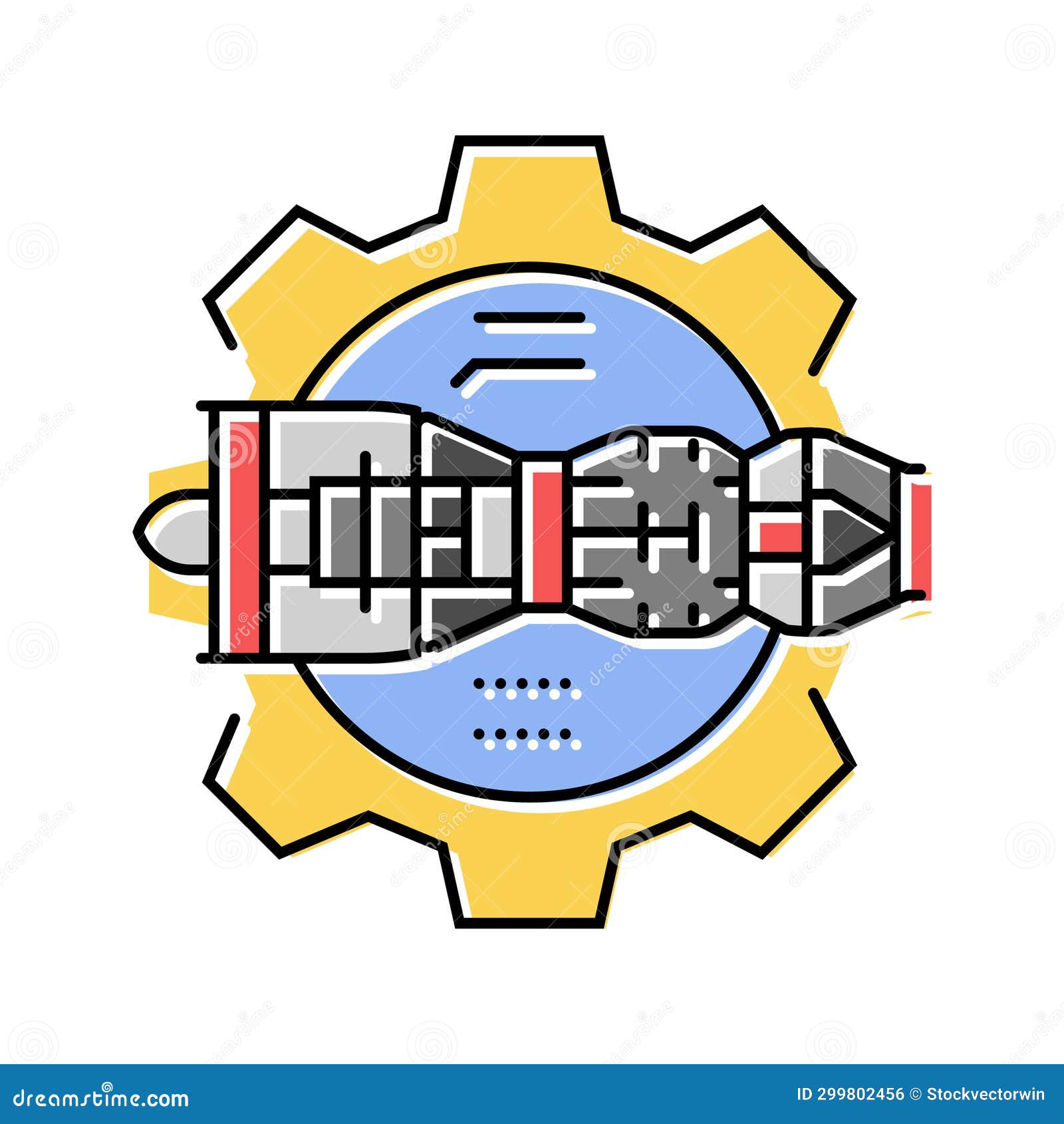 Aerospace Engineering Mechanical Engineer Color Icon Vector ...