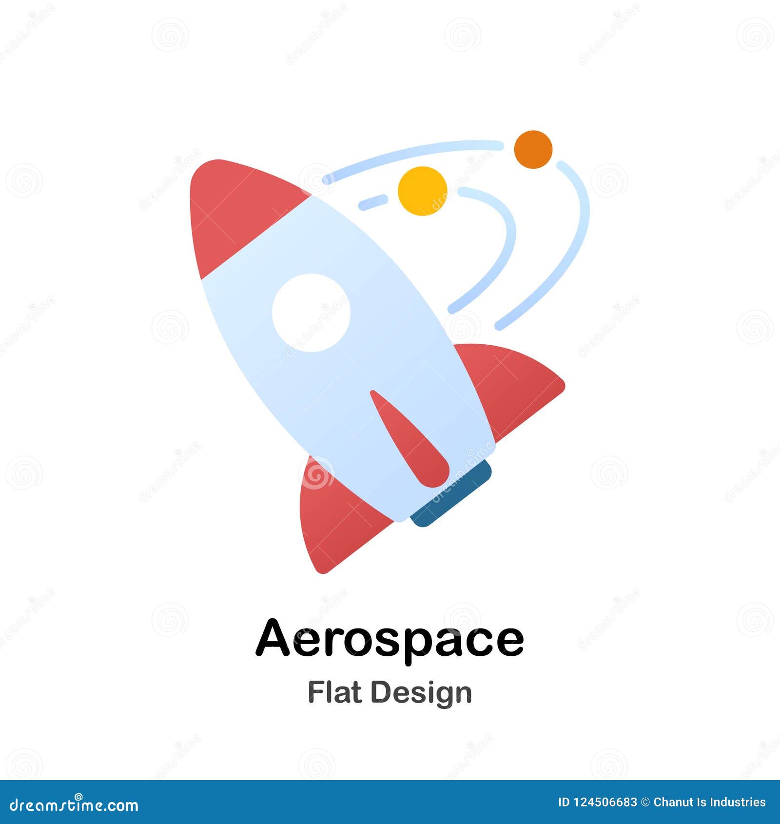 Aerospace Flat Illustration Stock Vector - Illustration of space, lunch ...