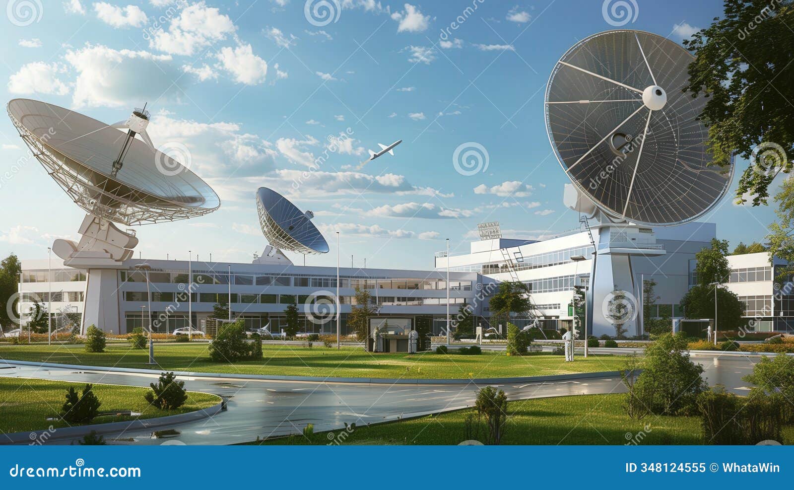 Aerospace Research Facility with Rf Antenna Stock Image - Image of ...