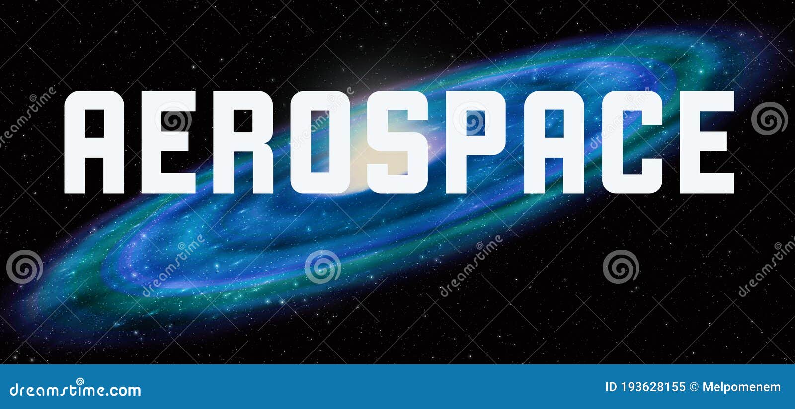 Aerospace Theme with Galaxy Background Stock Illustration ...