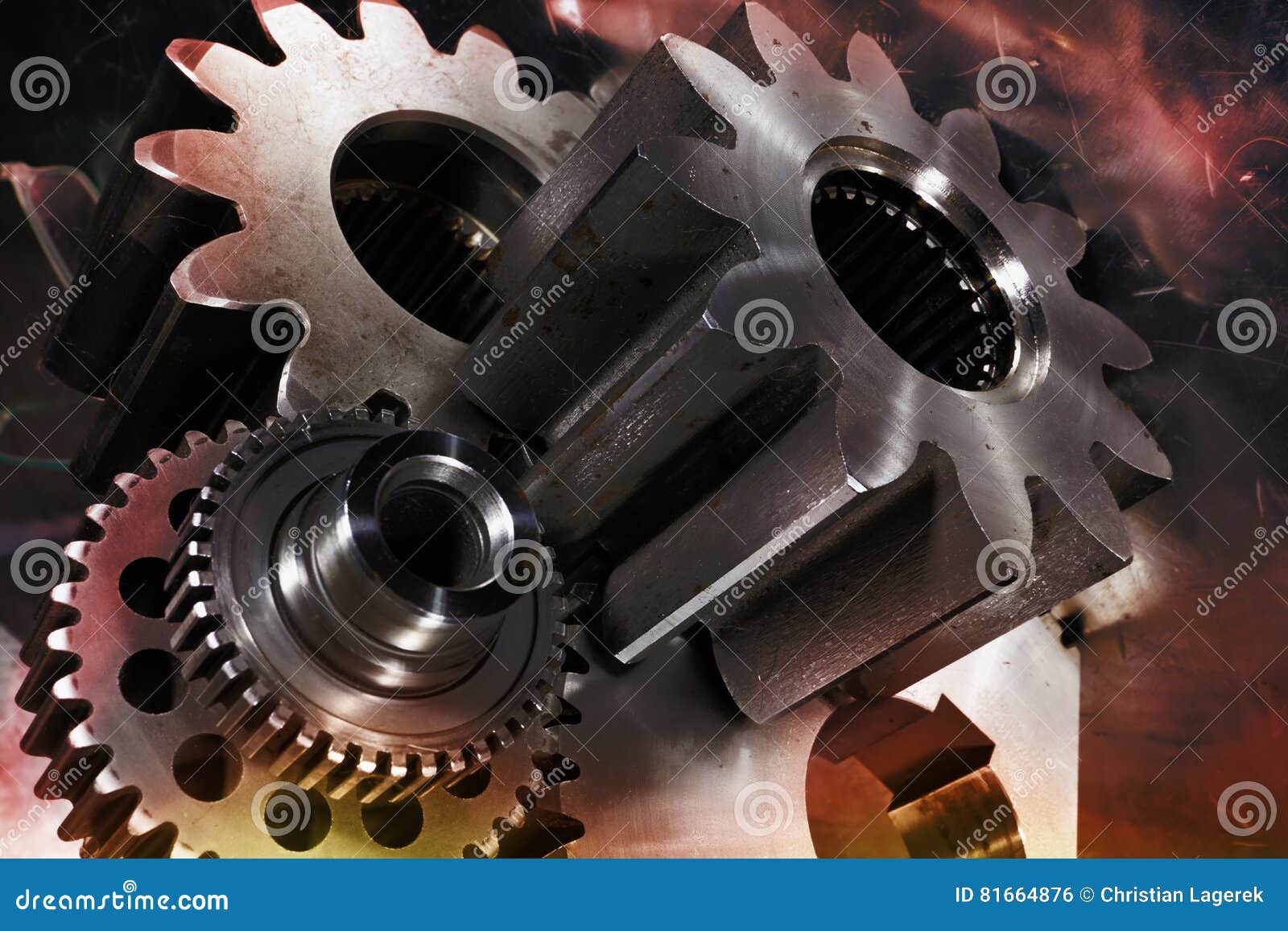 Aerospace Titanium Gears and Parts Stock Photo - Image of metallic ...