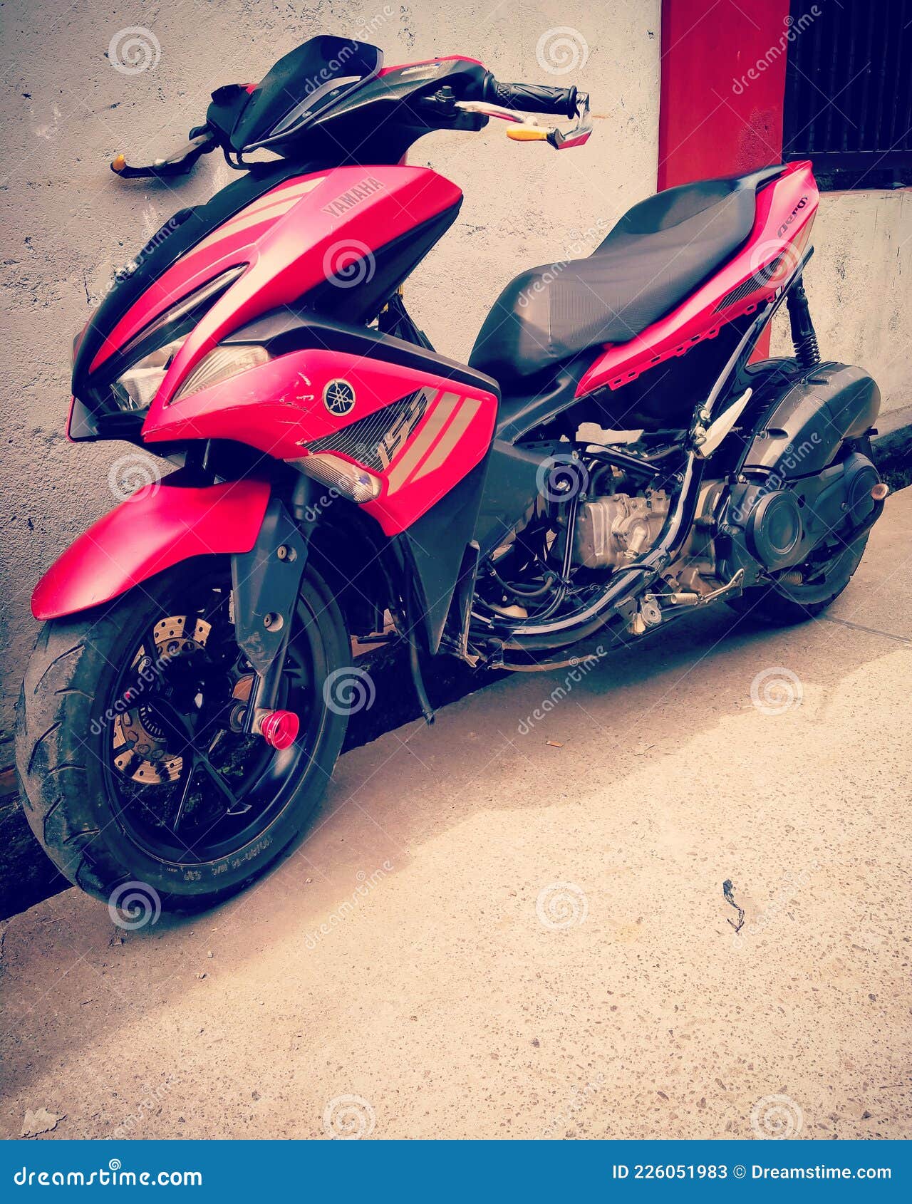 Aerox Indonesia red editorial stock photo. Image of engine - 226051983