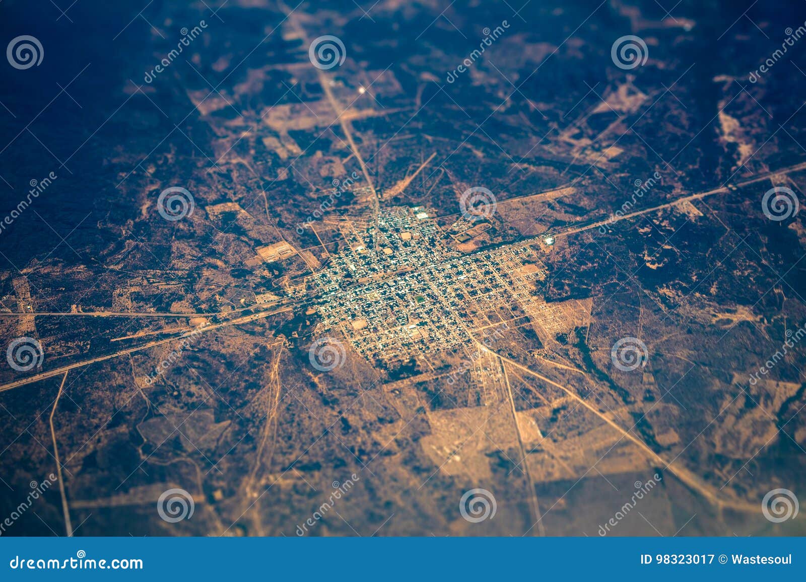 Aerrial View of the Small Town. Stock Image - Image of aerophotography ...