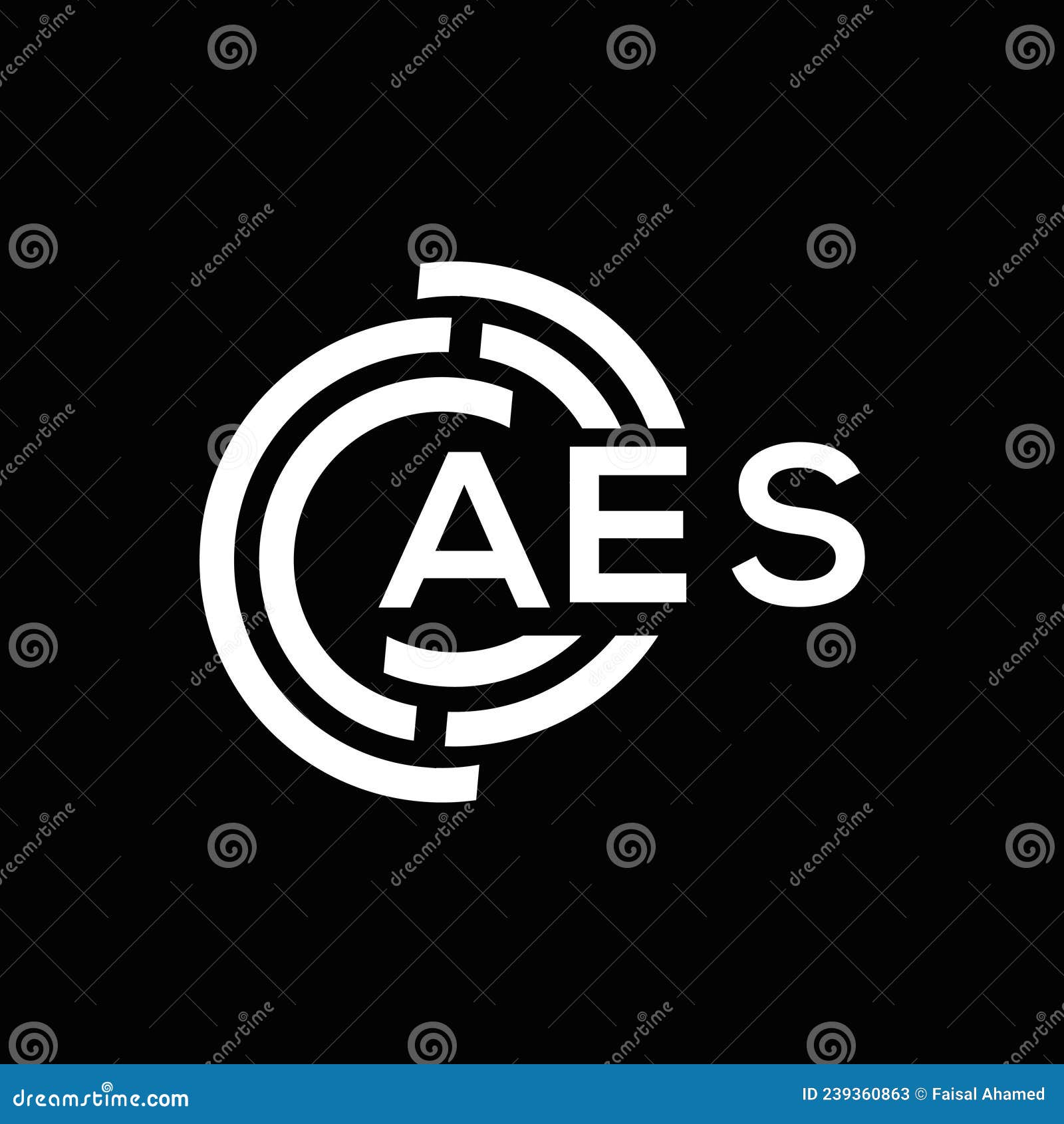 AES Letter Logo Design On Black Background. AES Creative Initials ...