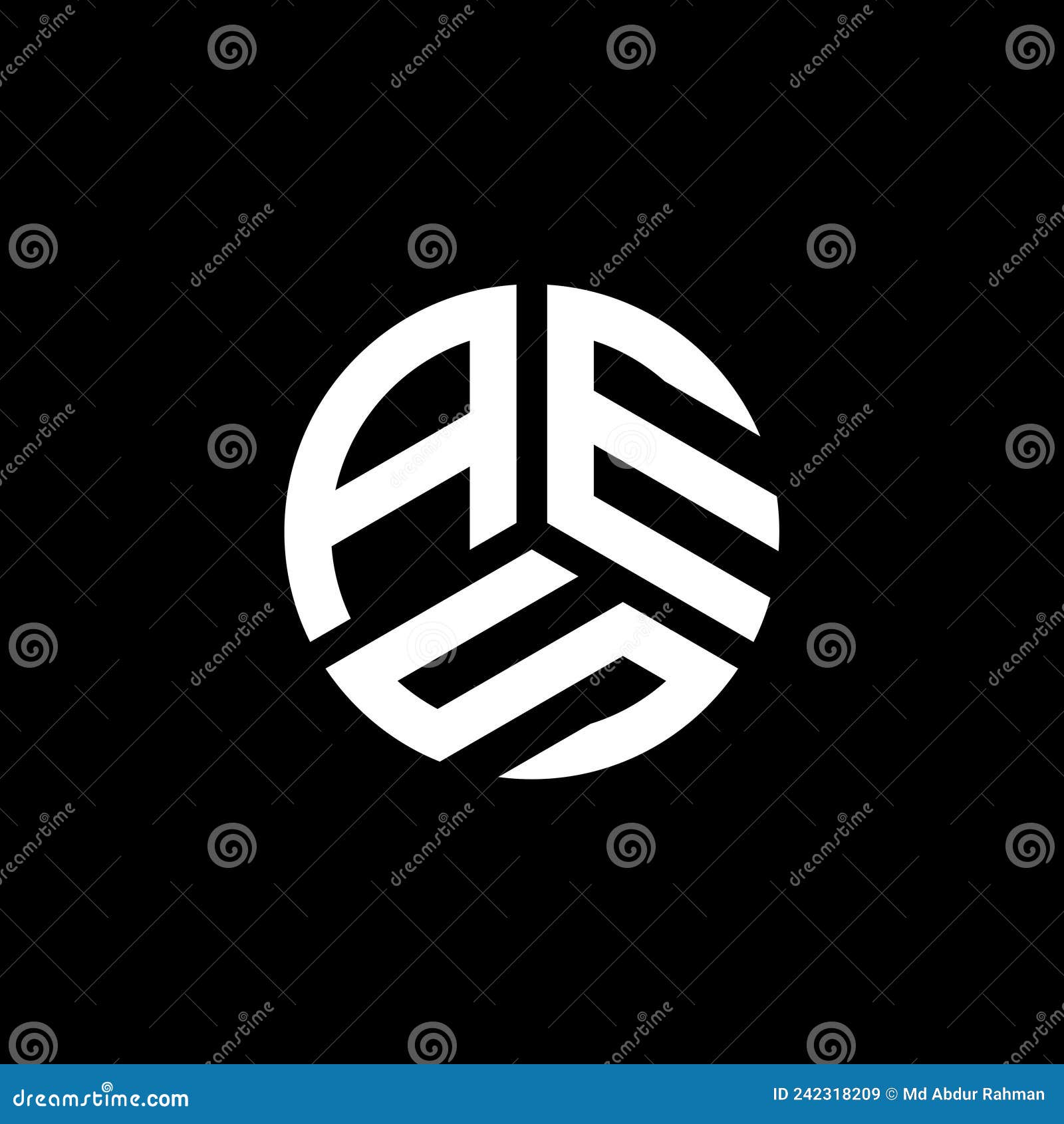 AES Letter Logo Design on White Background. AES Creative Initials ...