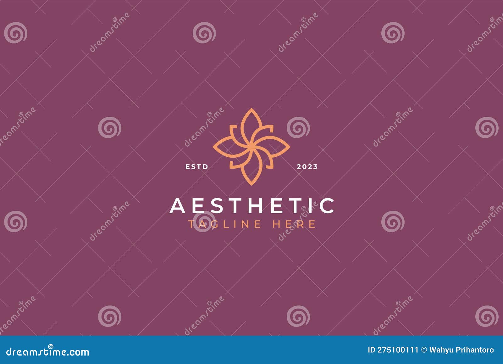 Aesthetic Nature Floral Feminine Beauty Sign Symbol Logo Stock Vector ...