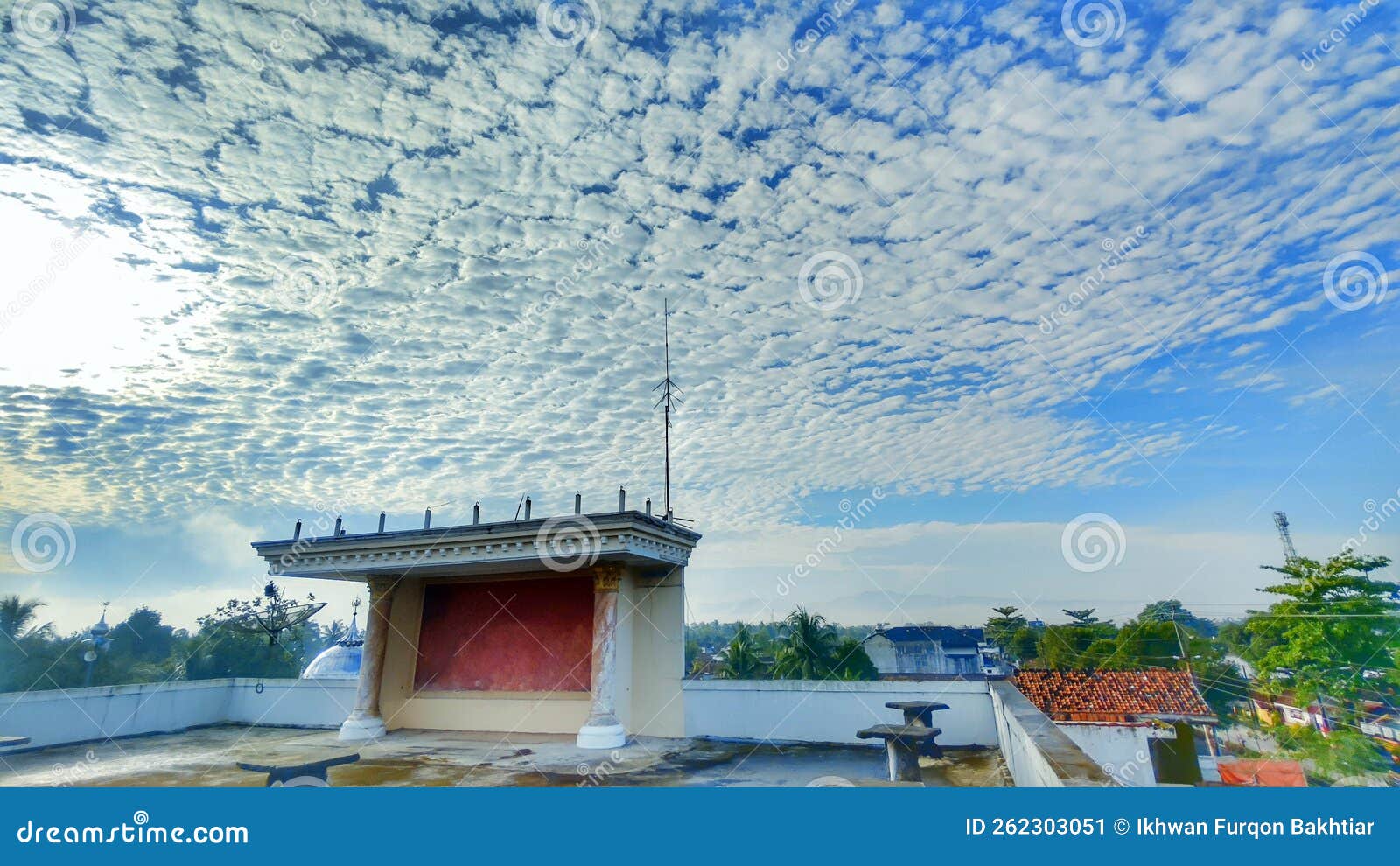 Aesthetic Blue Sky from the Rooftop Stock Image - Image of coast, blue ...
