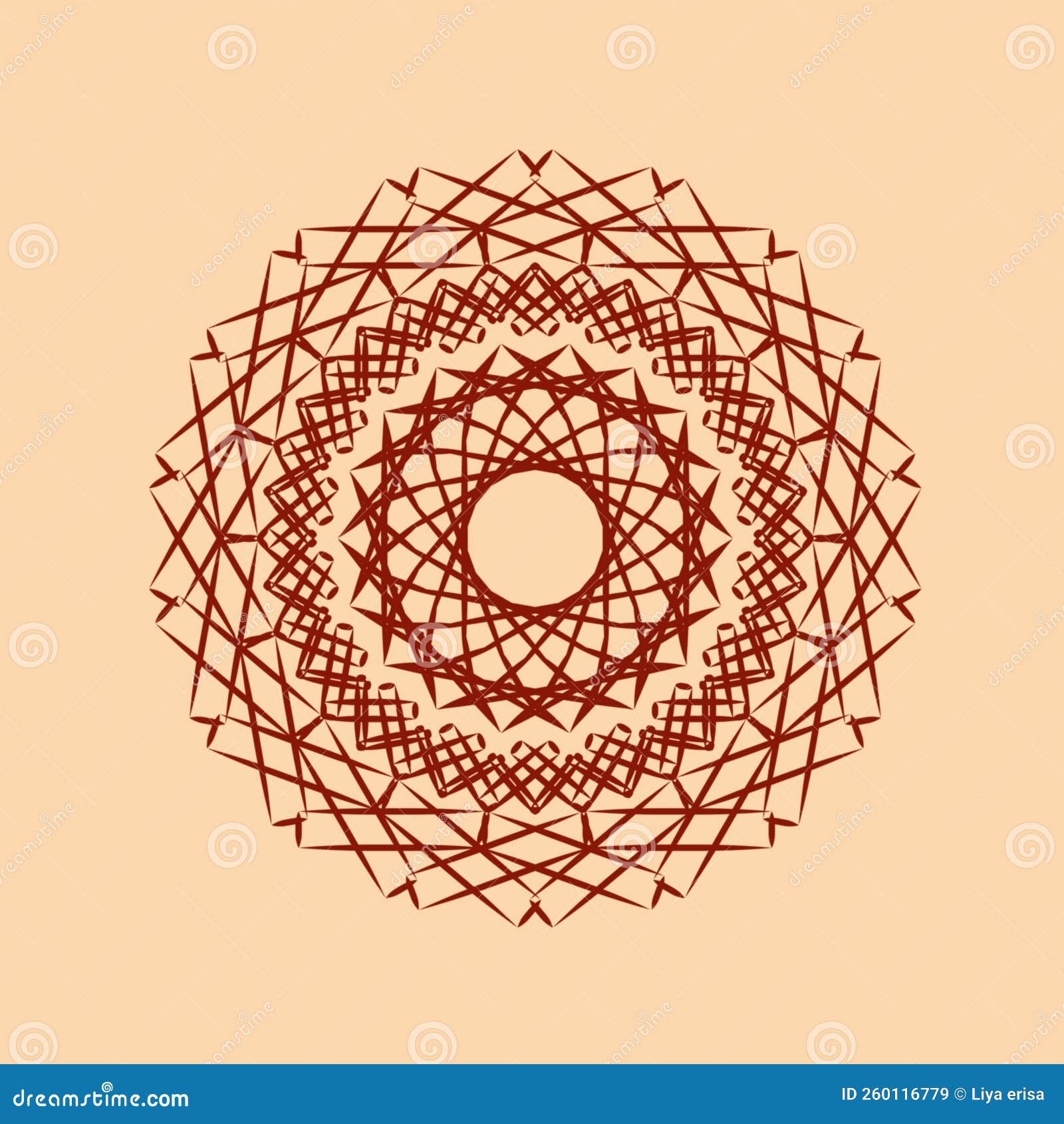 Aesthetic Circle Symmetrical Background Stock Illustration ...