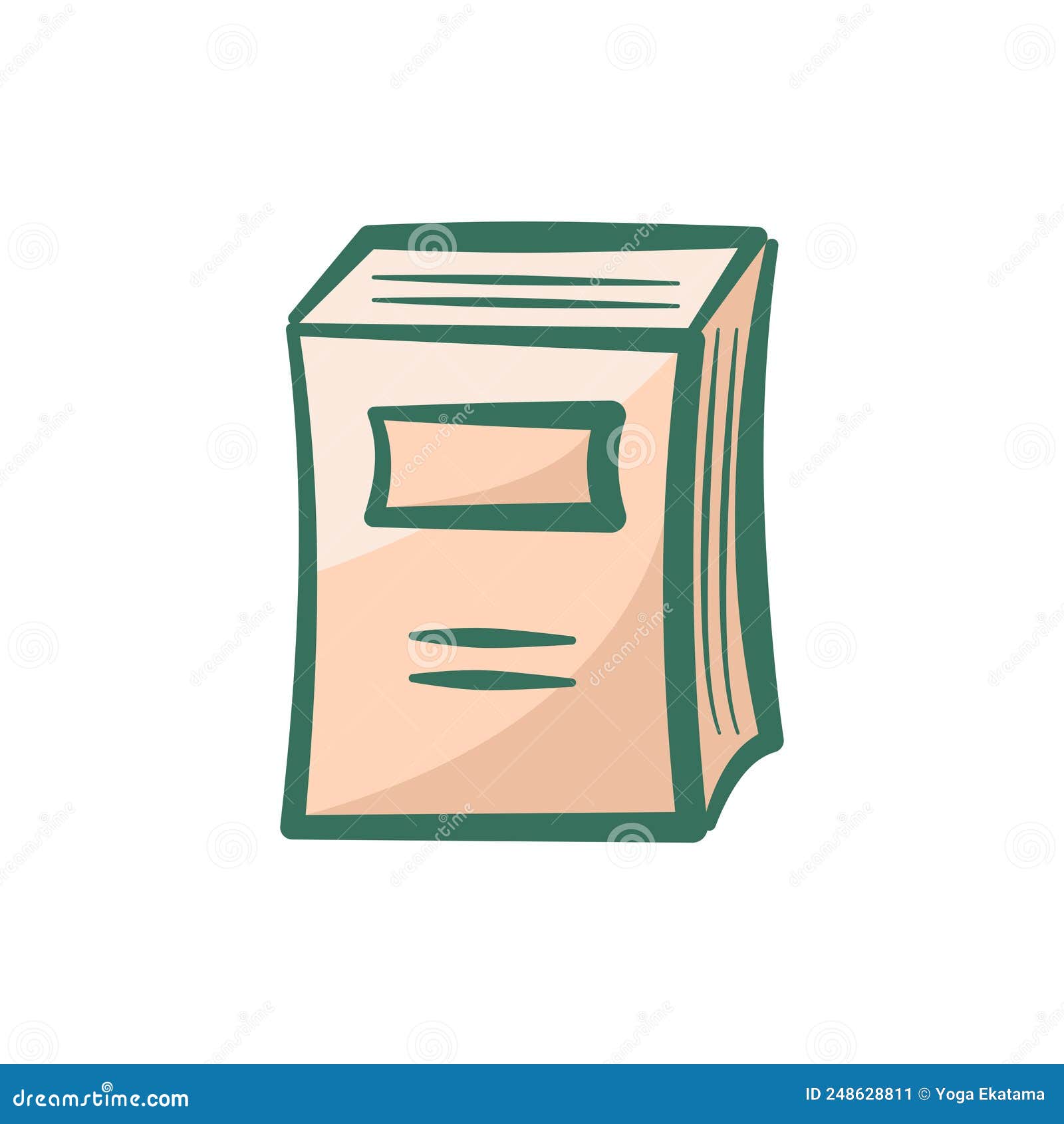 Aesthetic Doodles Book. Textbook Illustration Cartoon Vector Stock ...