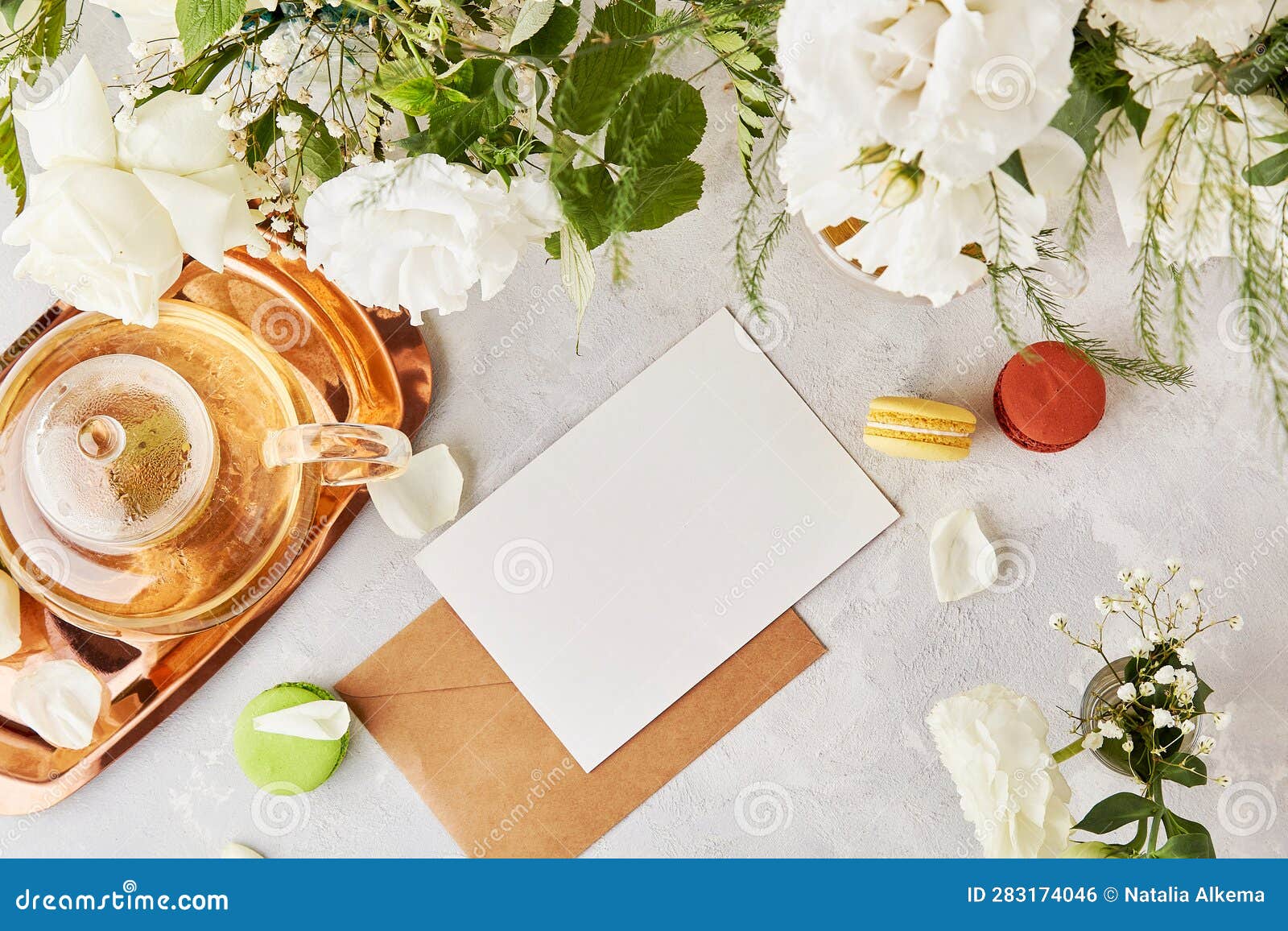 Aesthetic Envelope with Stationery Card Template Text , Greetings ...