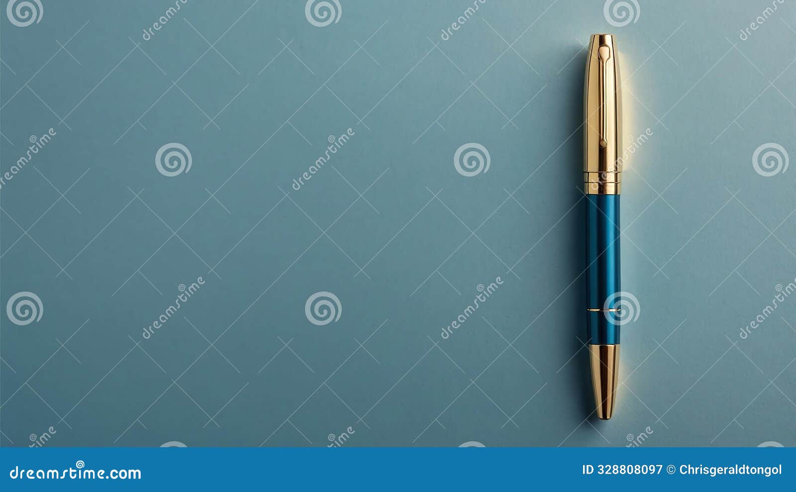 Aesthetic Generic Slim Gold Pen Vertically Isolated in Ai Generated ...