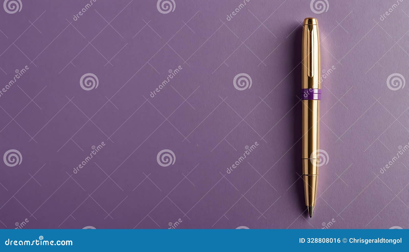 Aesthetic Generic Slim Gold Pen Vertically Isolated in Ai Generated ...