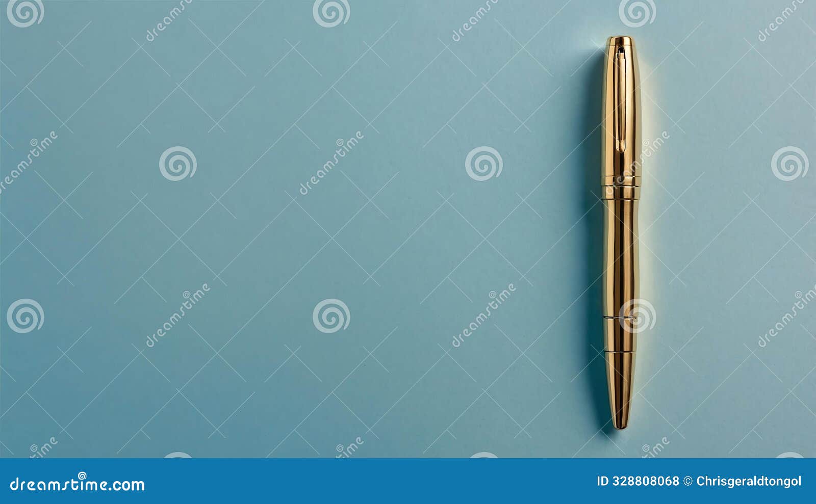 Aesthetic Generic Slim Gold Pen Vertically Isolated in Ai Generated ...
