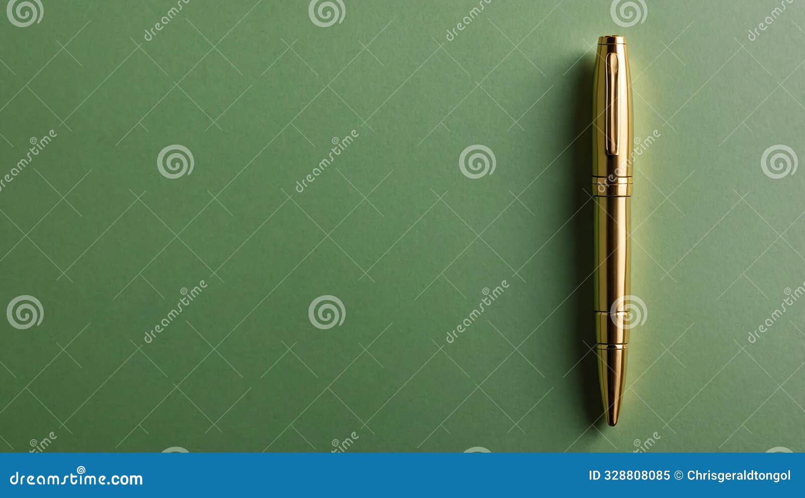 Aesthetic Generic Slim Gold Pen Vertically Isolated in Ai Generated ...