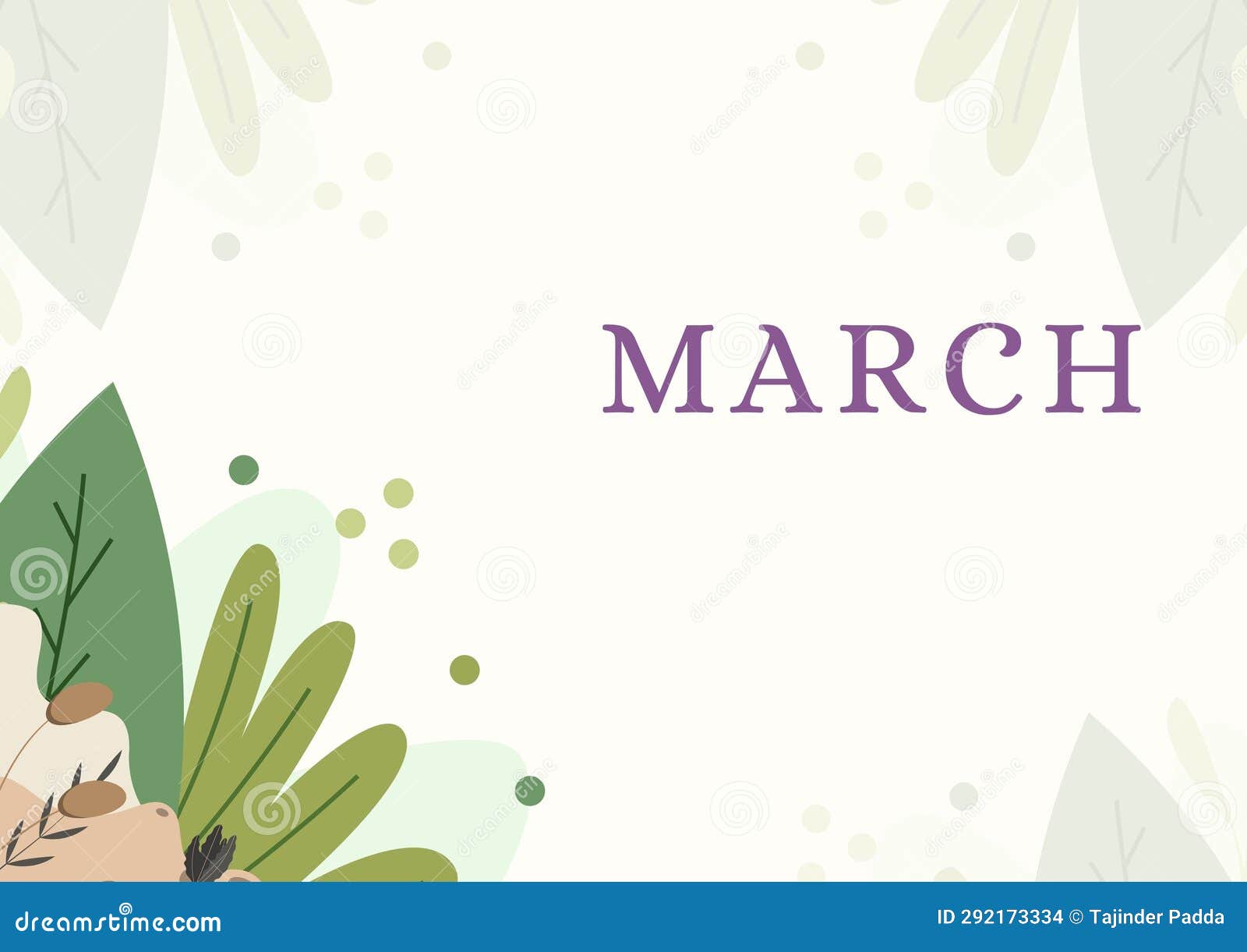 March Aesthetic Green 2024 Printable Wall Calendar Stock Illustration ...