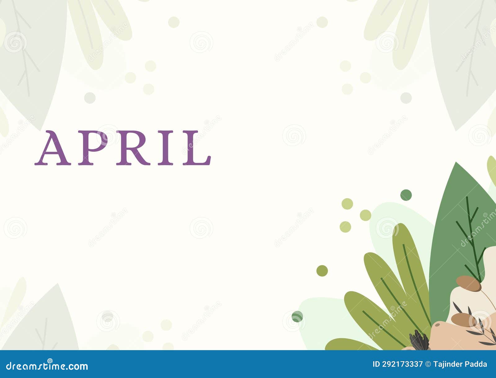 April Aesthetic Green Printable Wall Stock Illustration - Illustration ...