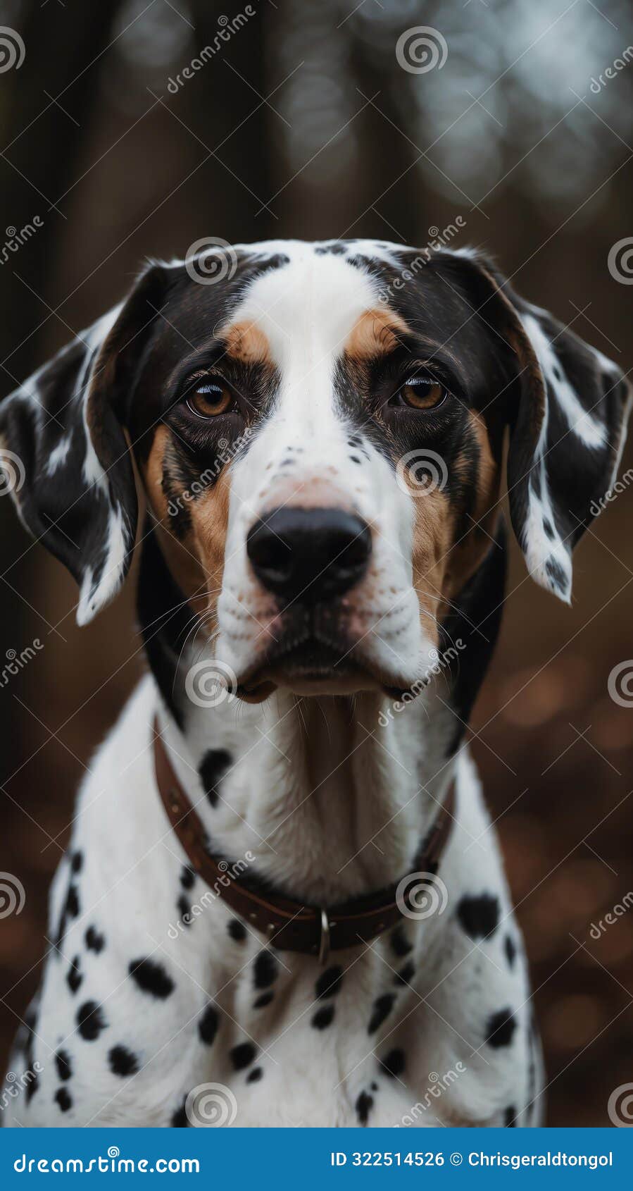 Aesthetic Image Of A Piebald Patterns Dog Closeup For Ai Generated ...