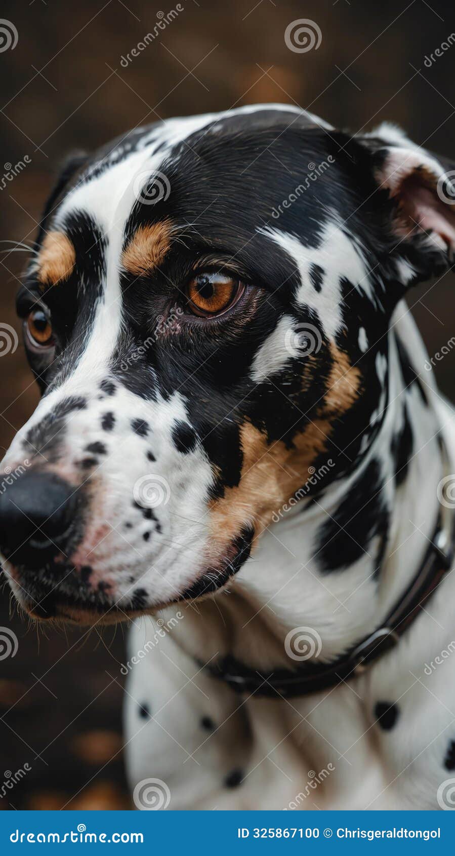 Aesthetic Image of a Piebald Patterns Dog Closeup for Ai Generated ...