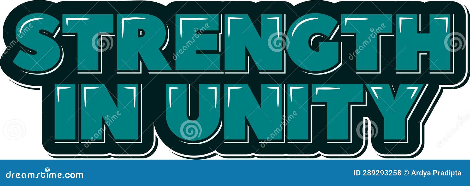 Strength in Unity Lettering Vector Design Stock Illustration ...