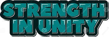 Strength in Unity Lettering Vector Design Stock Illustration ...