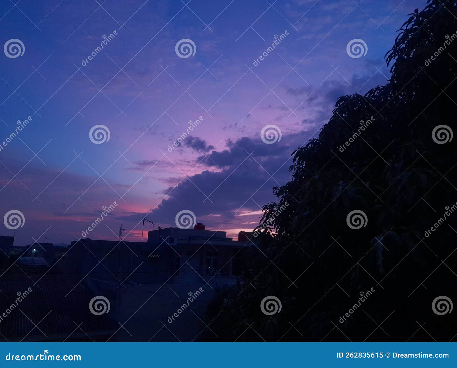 An aesthetic lilac sunset stock image. Image of delivery - 262835615