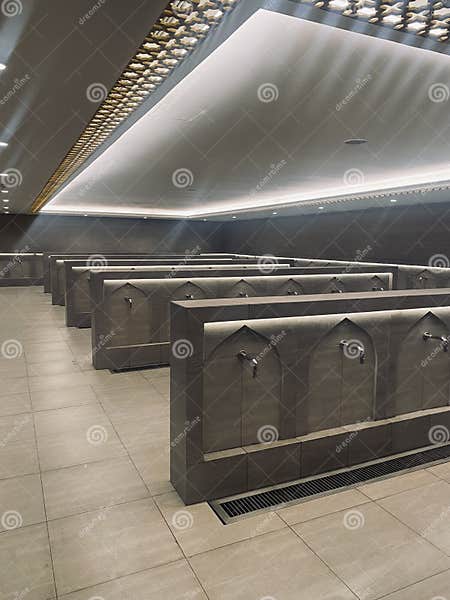 Aesthetic Mosque Ablution Area Design Stock Photo - Image of symmetry ...