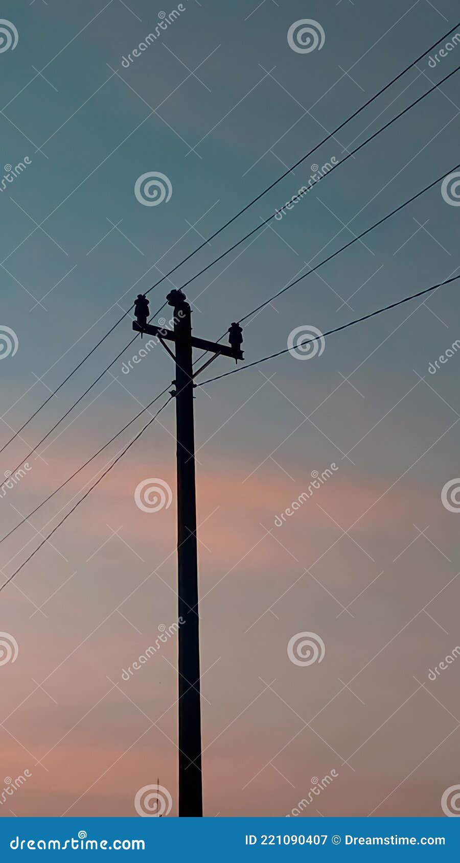 Aesthetic Power Pole stock image. Image of machine, mast - 221090407