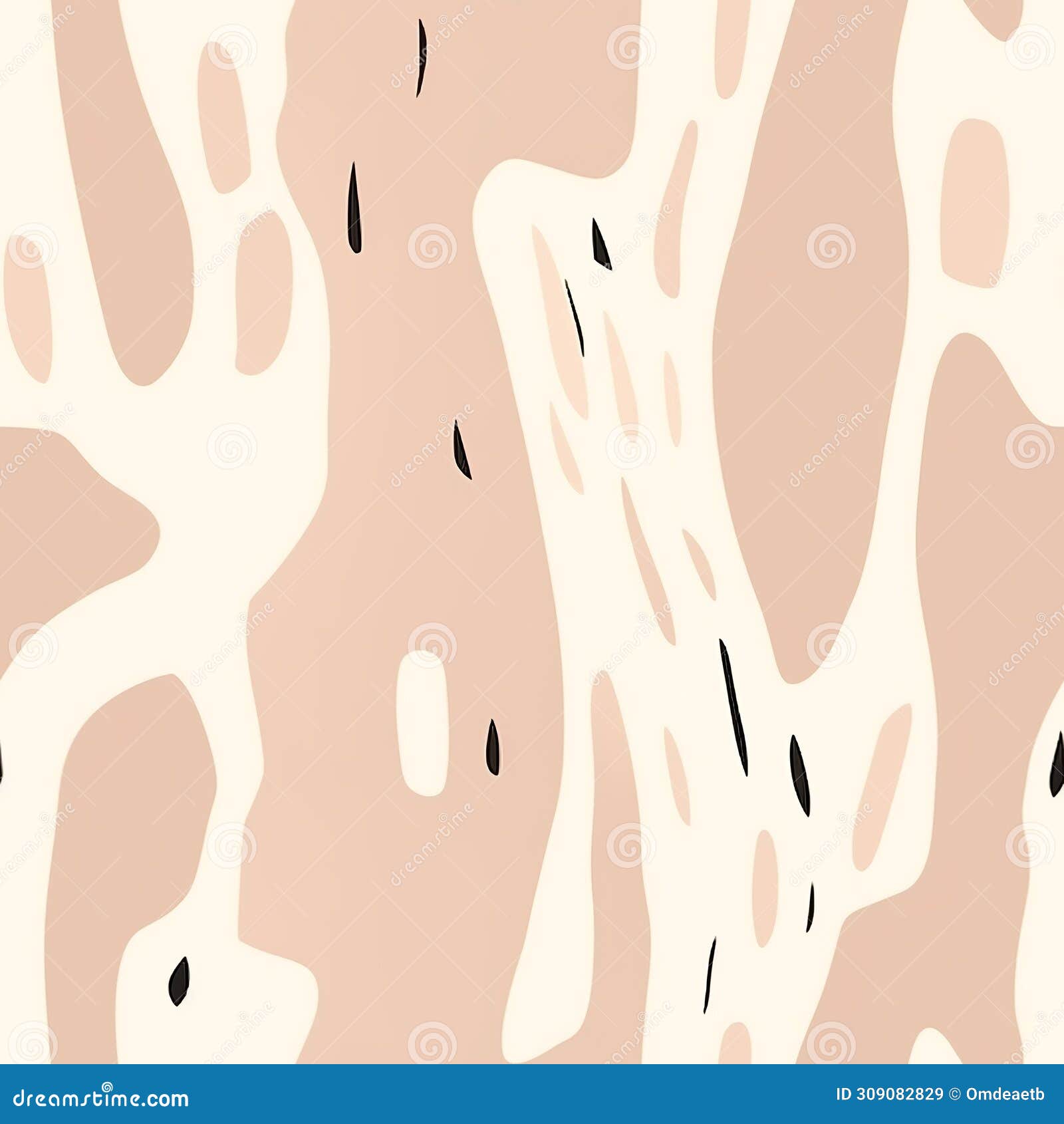 Aesthetic Printable Seamless Pattern Elegant Line Brush Stroke Shapes ...