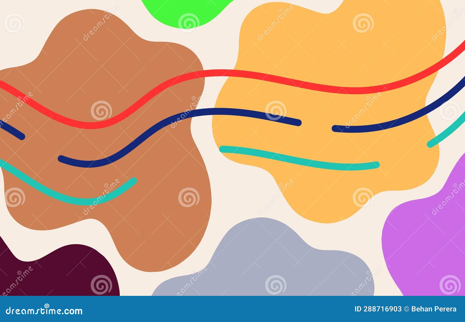 Aesthetic Shapes and Aesthetic Waves, Minimalist and Abstract Design ...