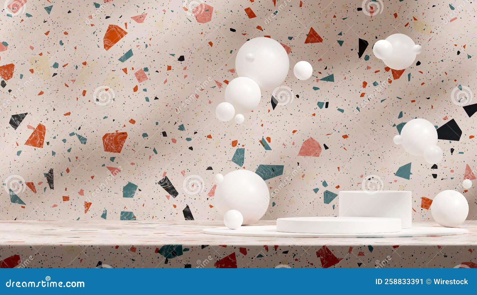 Aesthetic Shot of Round Objects in the Background of Painted Wall Stock ...