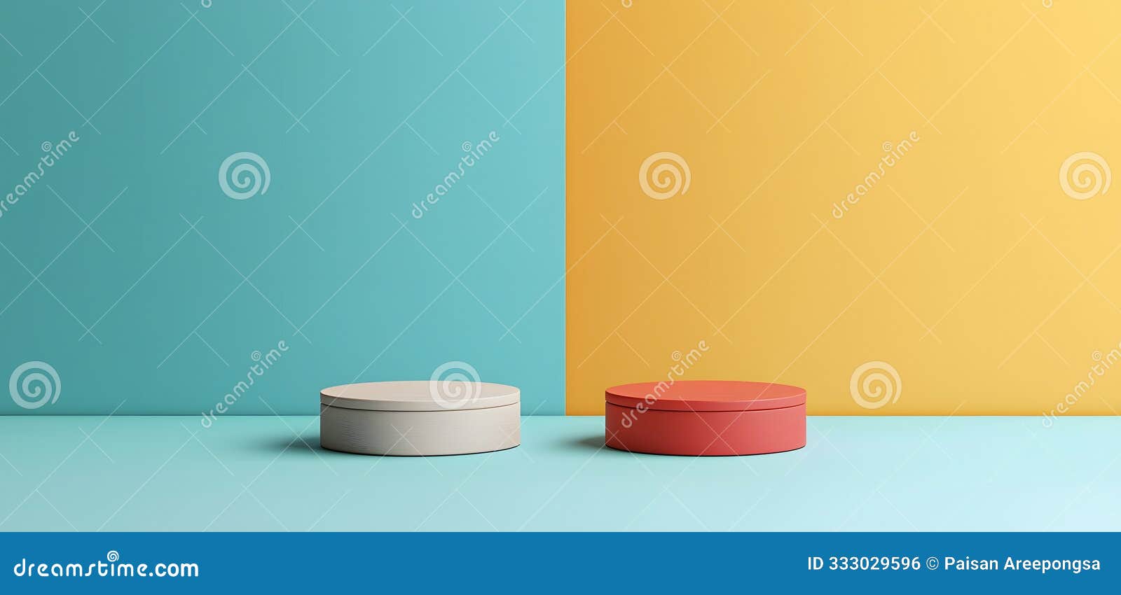 Aesthetic Side-by-Side Comparison of Two Stylish Round Boxes on ...