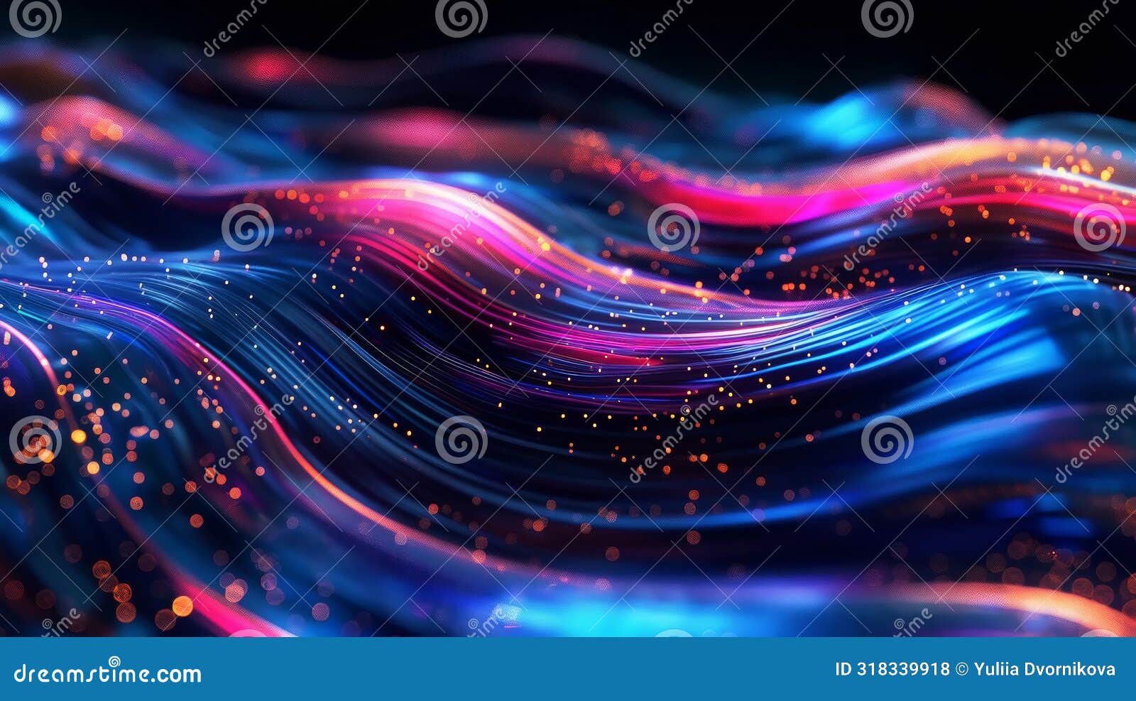 Aesthetic Smooth Lines and Technological Space. Fiber Optic Flow ...