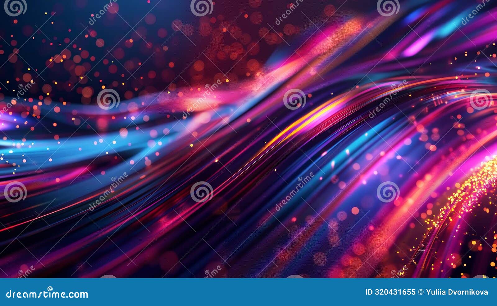 Aesthetic Smooth Lines and Technological Space. Fiber Optic Flow ...