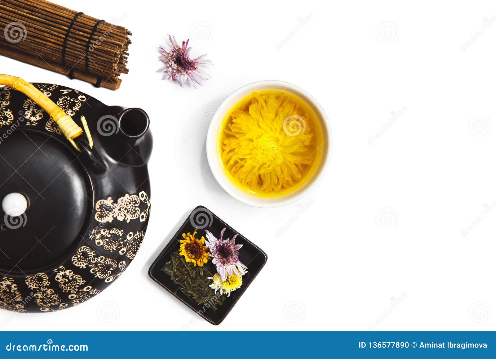 Aesthetic Tea Ceremony on White Background Stock Photo - Image of ...