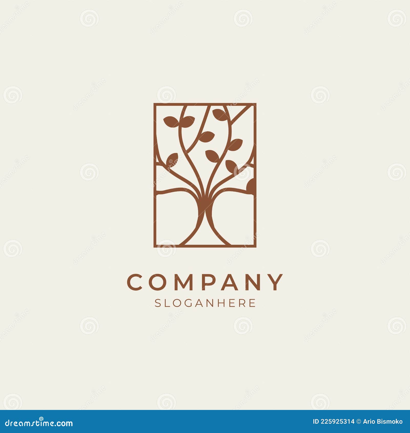 Aesthetic Tree Logo Icon Element Vector Stock Vector - Illustration of ...