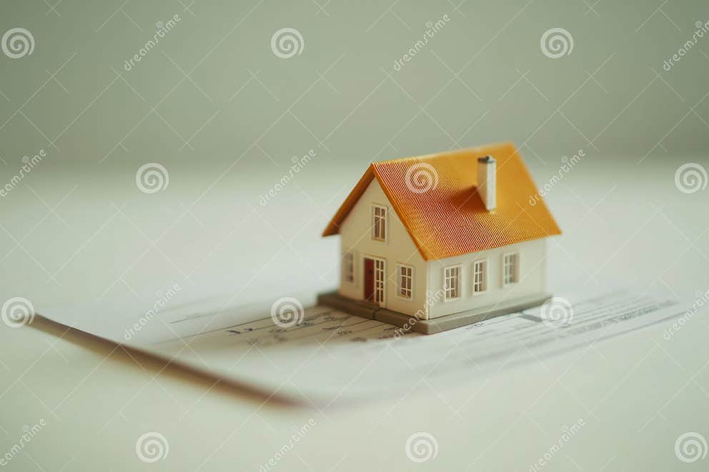 Aesthetic View of a Miniature House Model on a Plain Background ...
