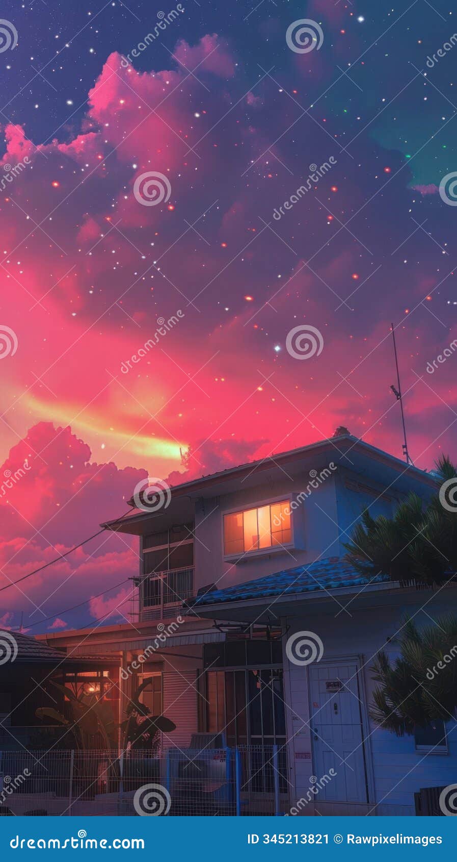Aesthetic Wallpaper The Atmosphere Of The Beautiful Night Sky Full Of ...
