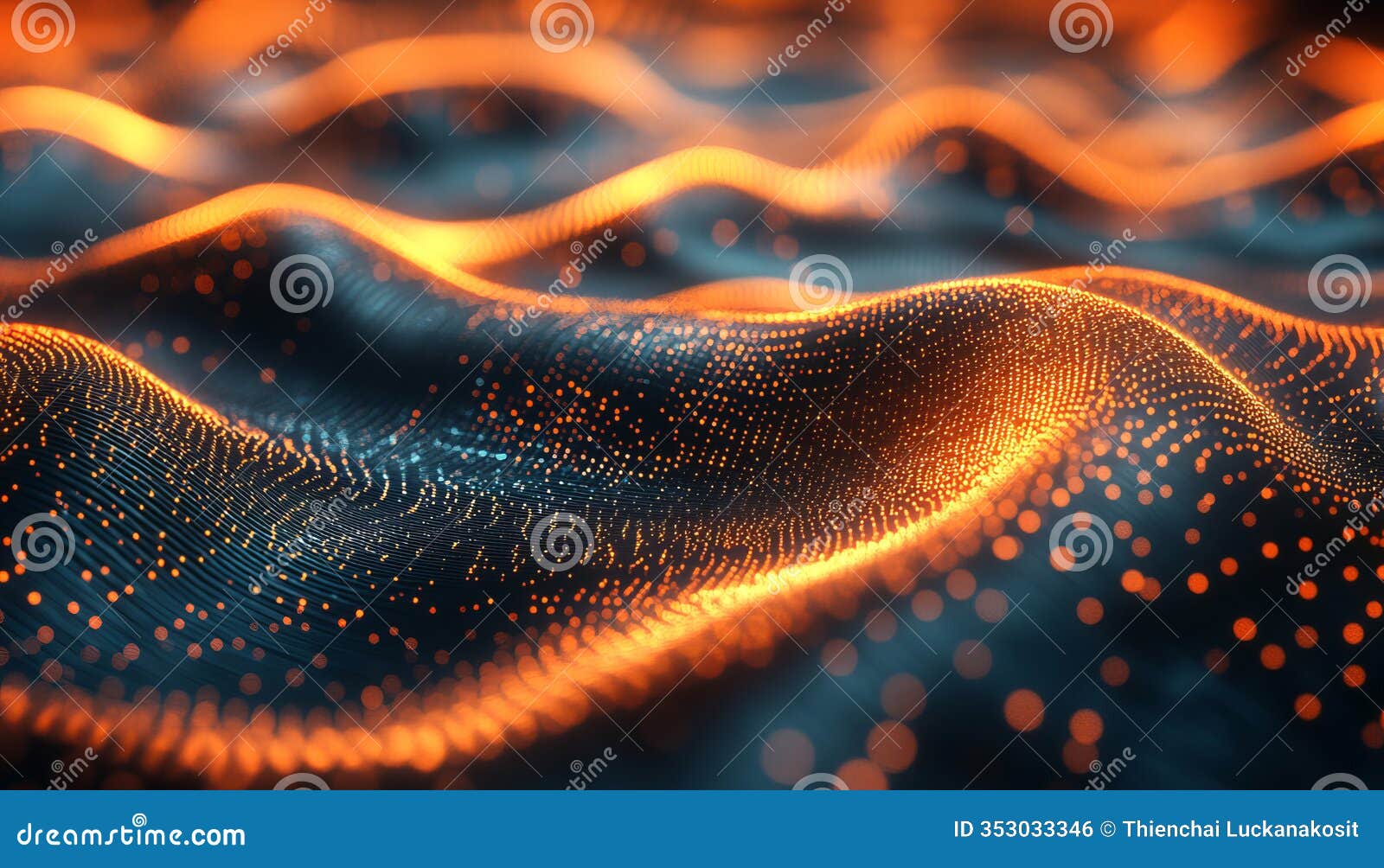 Aesthetic Wave Patterns Representing Data Flow in Futuristic Style ...