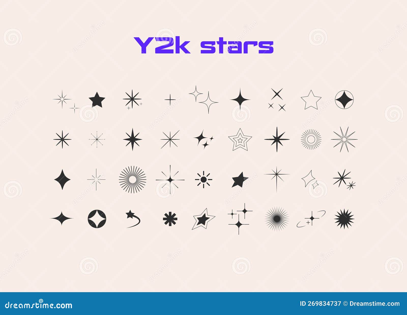 Set Of Y2K Bling Retro Elements And Abstract Brutalism Shapes Vector ... Set Of Y2K Bling Retro Elements And Abstract Brutalism Shapes Vector ...