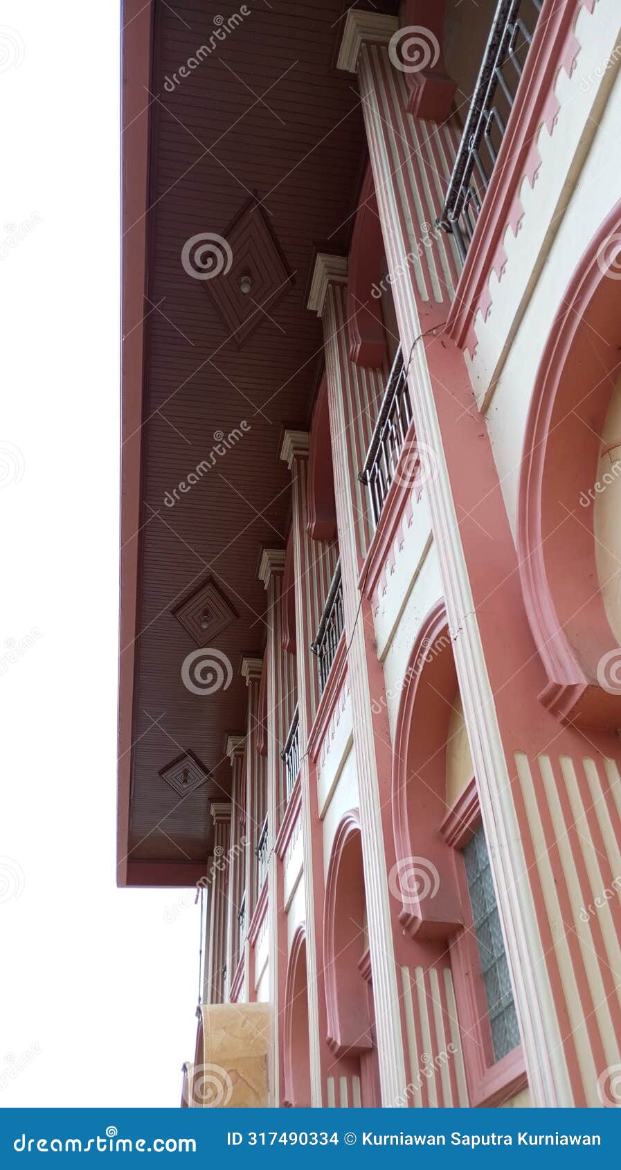 The Aesthetically Colored Side Buildings of the Mosque Stock Photo ...