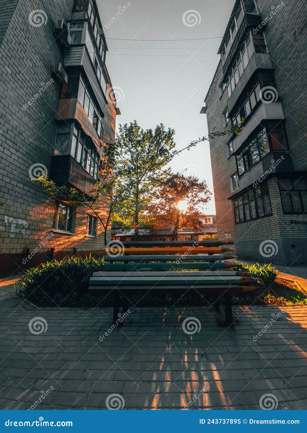 Aesthetics of an Evening Walk Stock Image - Image of downtown, building ...