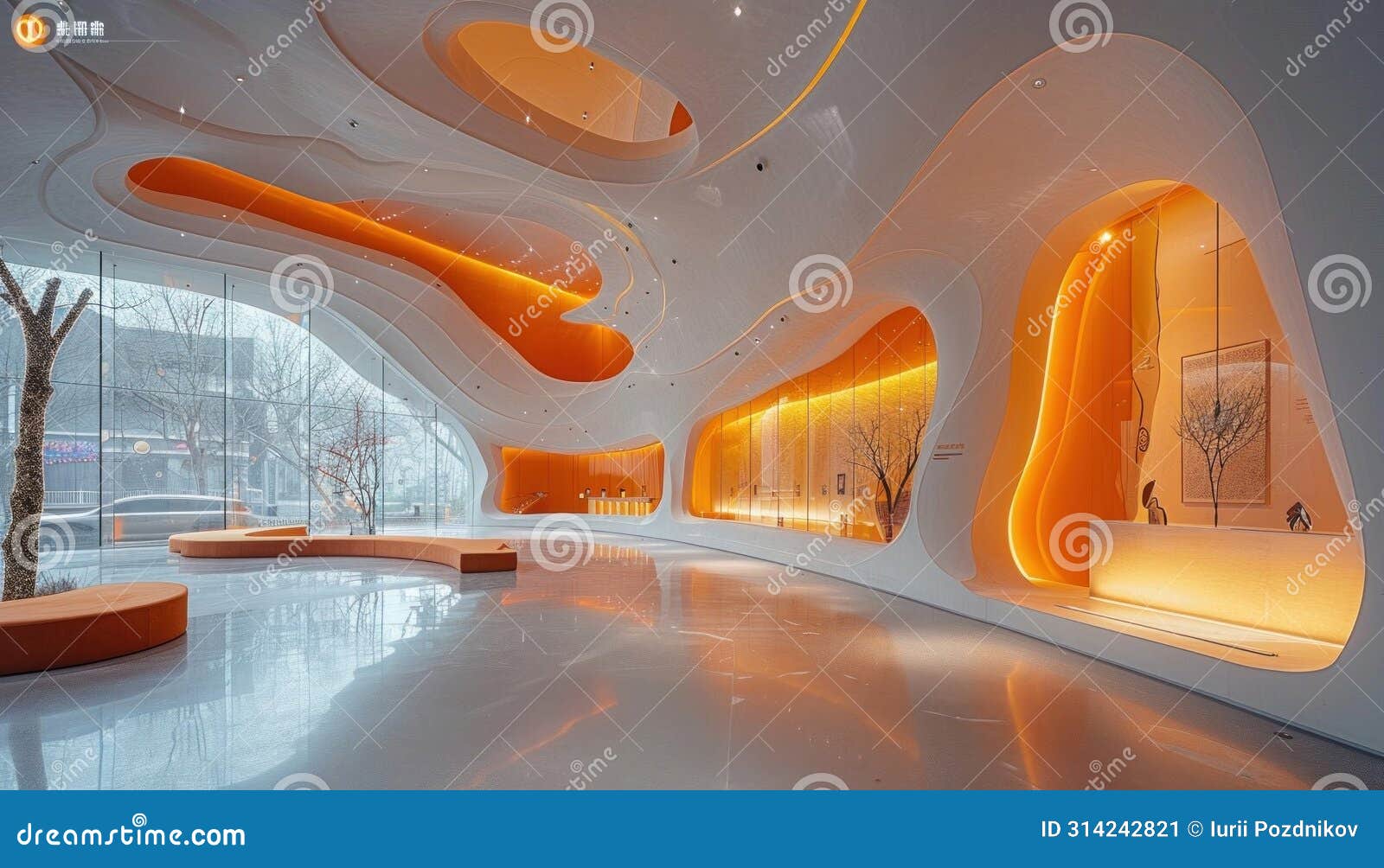 Aesthetics of Modernity: Museum Design with Innovative Elements Stock ...