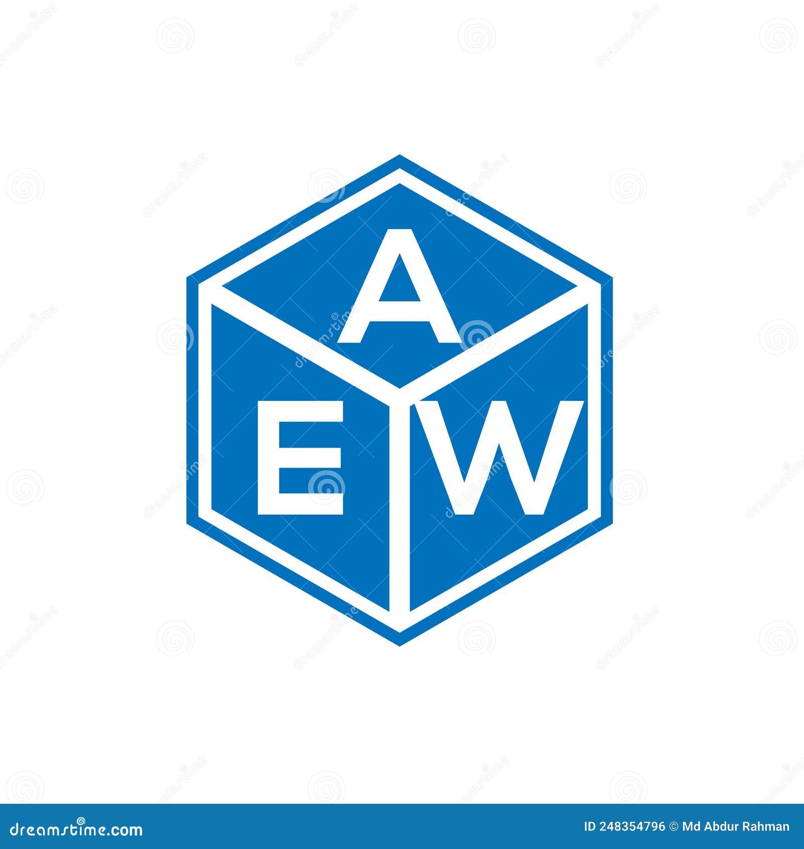 AEW Letter Logo Design On Black Background. AEW Creative Initials ...