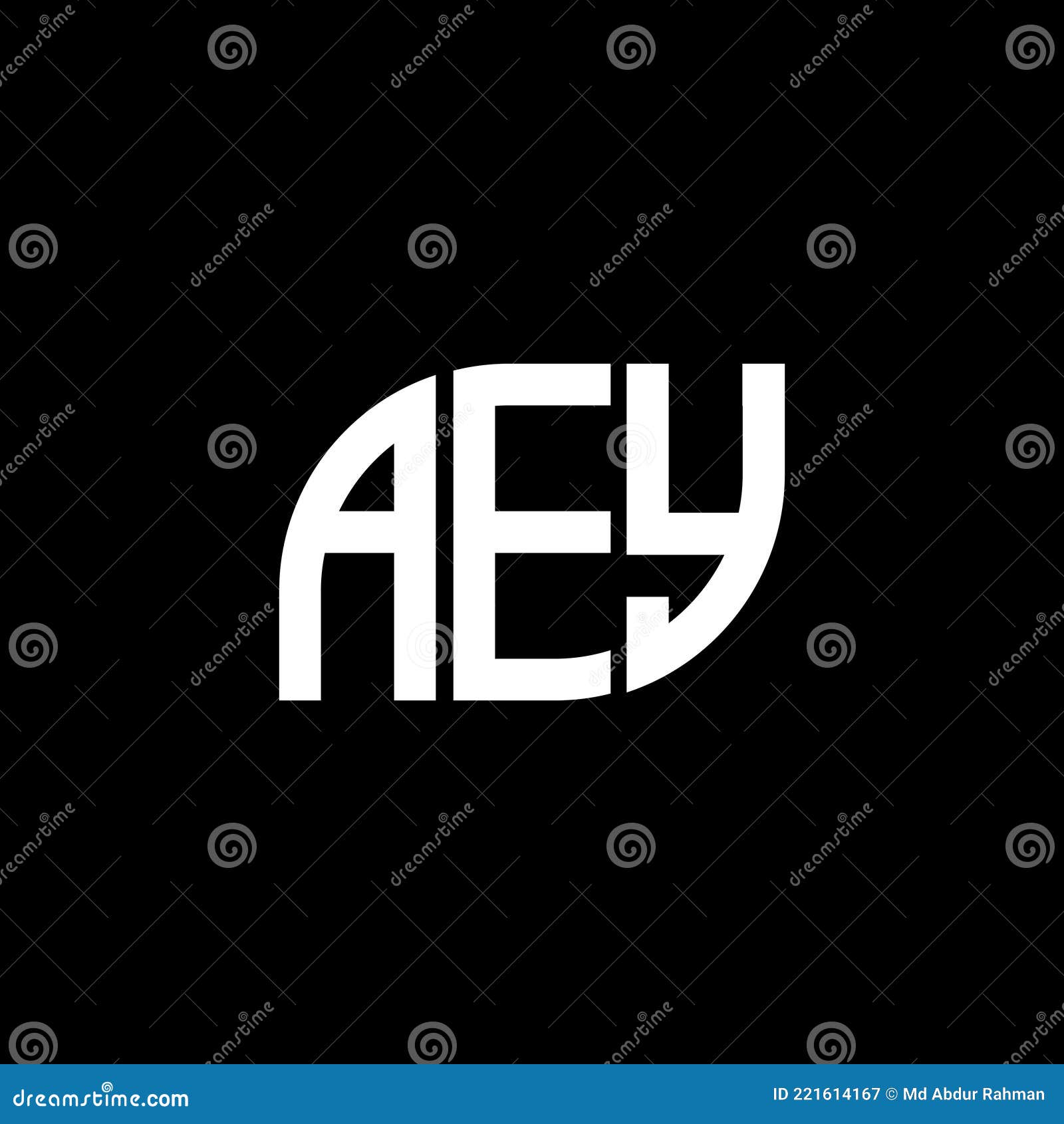 AEY Letter Logo Design on Black Background.AEY Creative Initials Letter ...