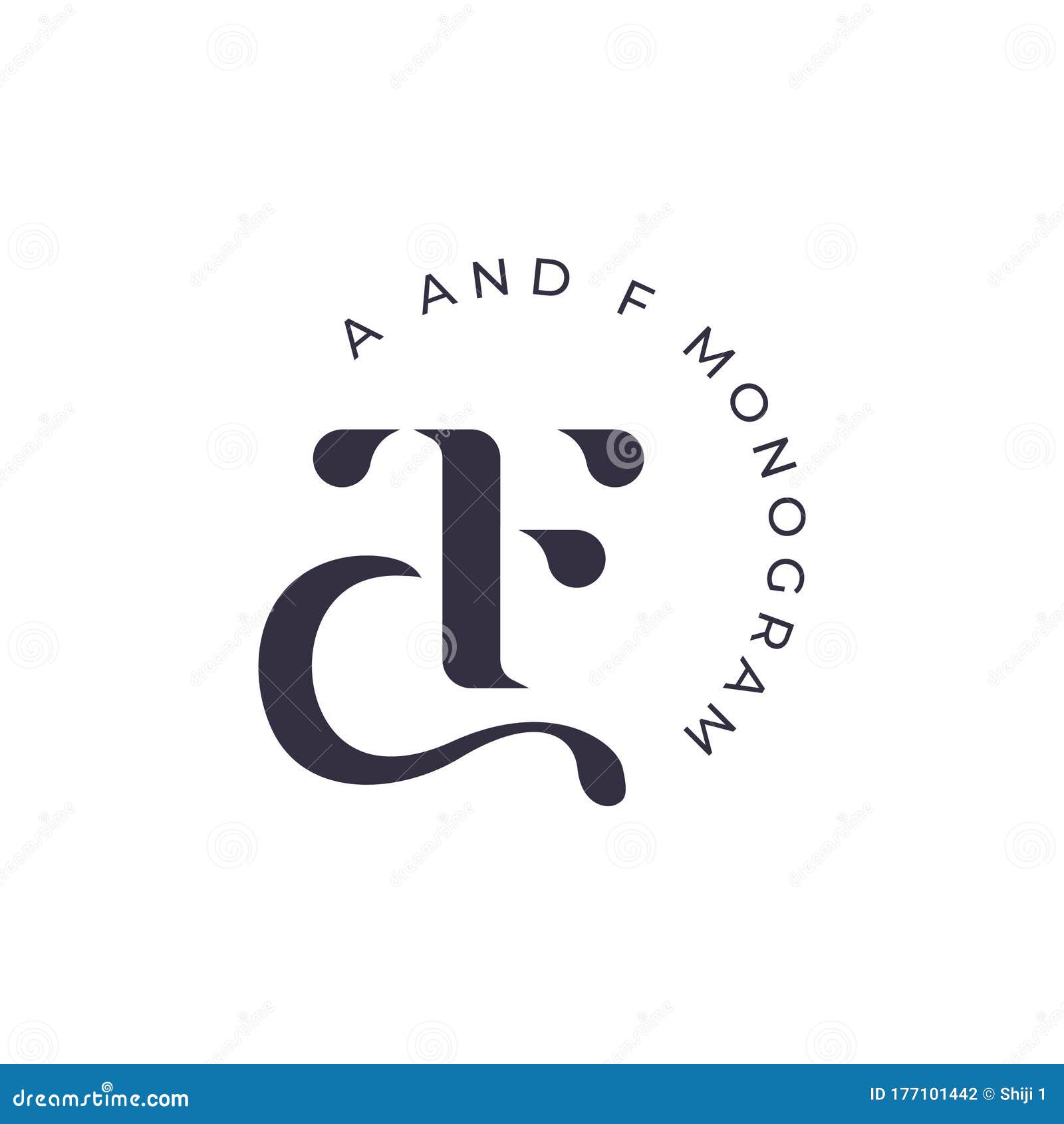 A and F Monogram Logo Design Simple Minimal Modern Style Logo Mark ...