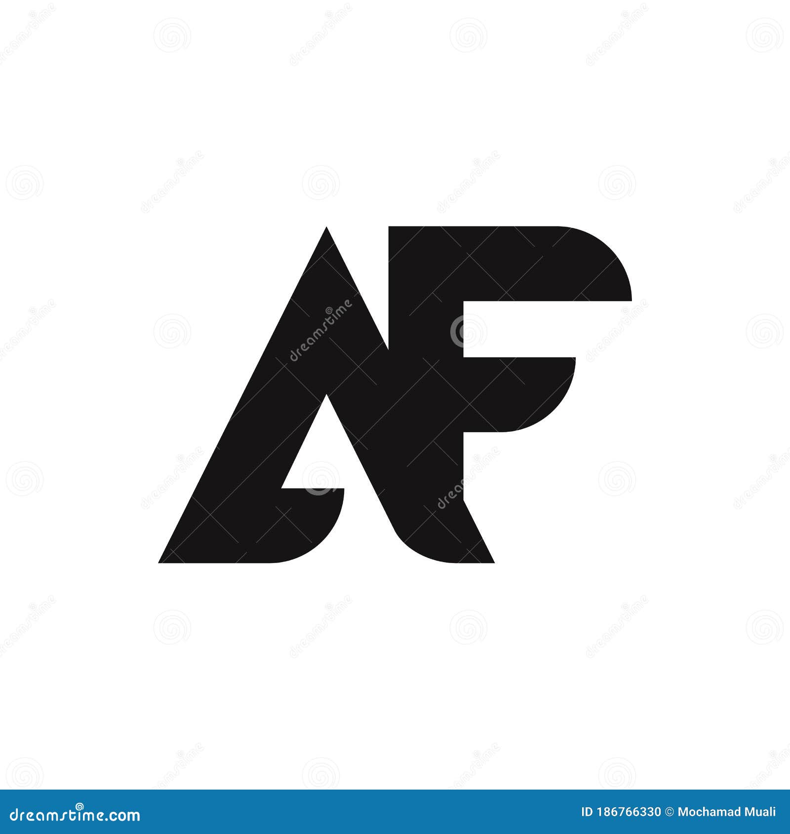 AF Letter Logo Design with Simple Style Stock Vector - Illustration of ...