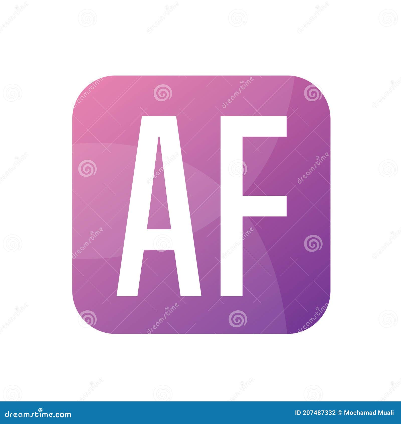 AF Letter Logo Design with Simple Style Stock Vector - Illustration of ...
