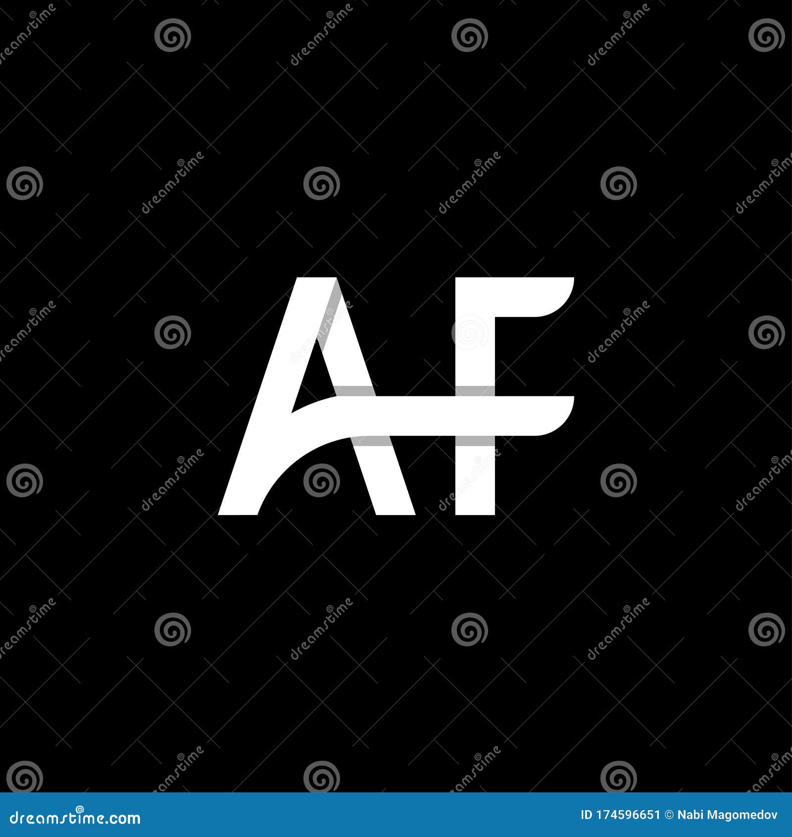 AF Letter Logo Design Template Vector Eps Stock Illustration ...